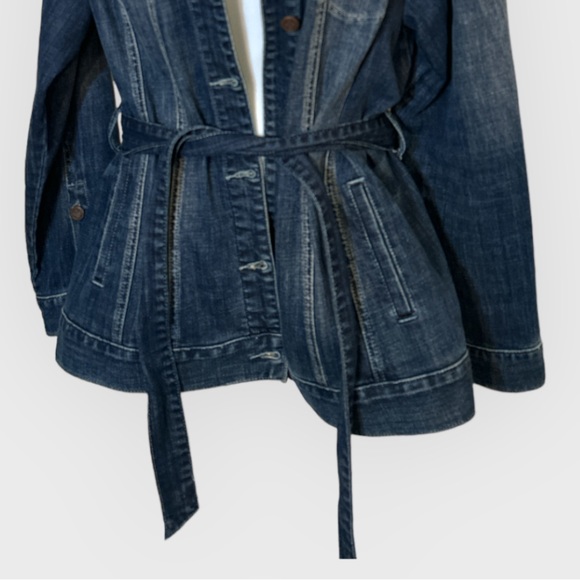 Laurie Felt | Jackets & Coats | Laurie Felt Classic Belted Denim Jacket ...
